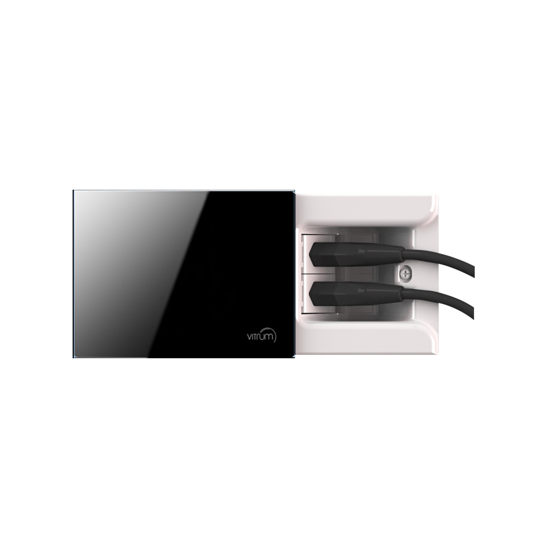 Ukryte szklane gniazdo VITRUM P40 Schuko socket